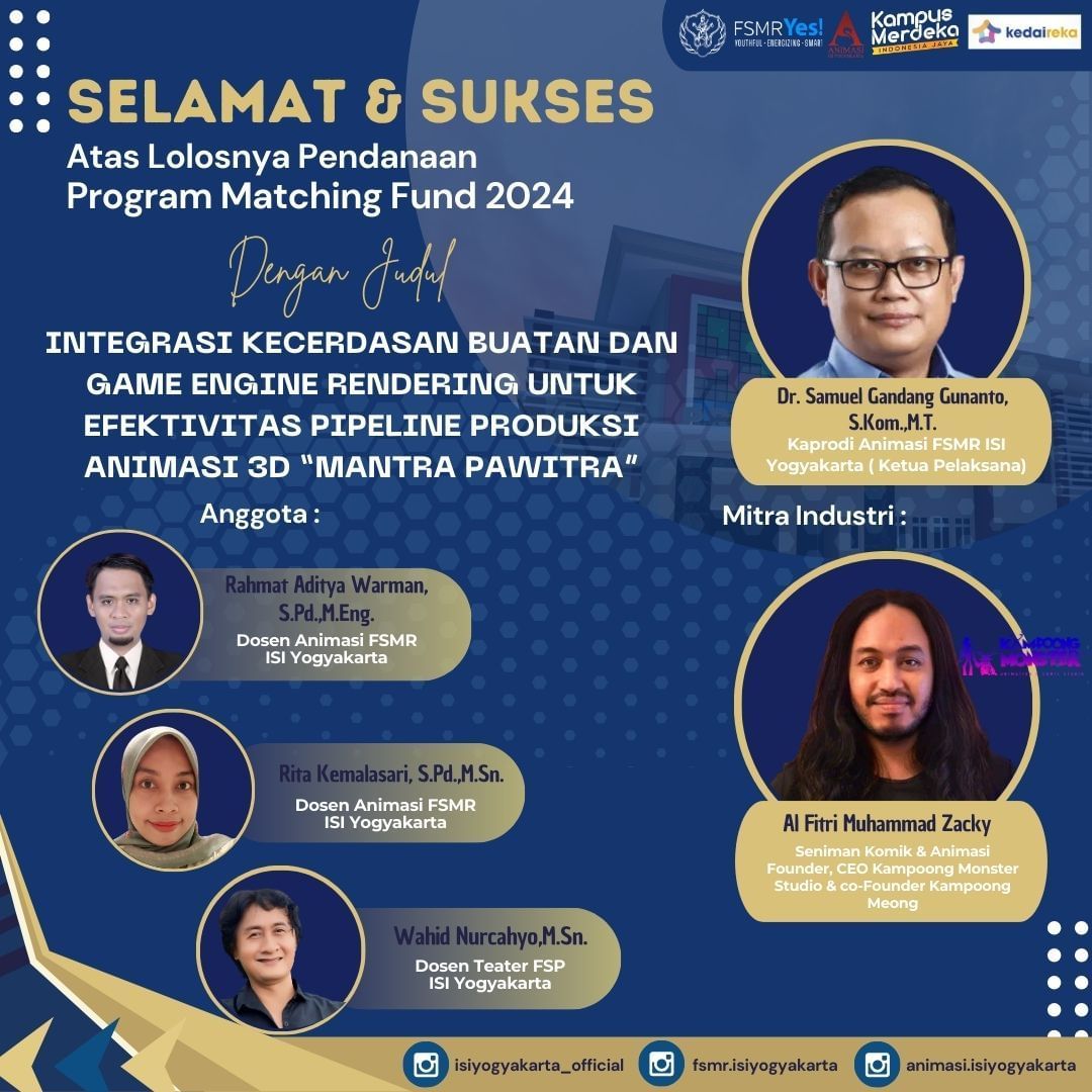 Dua Tim Dari Prodi Sarjana Terapan Animasi Raih Pendanaan Matching Fund 2024 – ISI Jogja | ISI ...