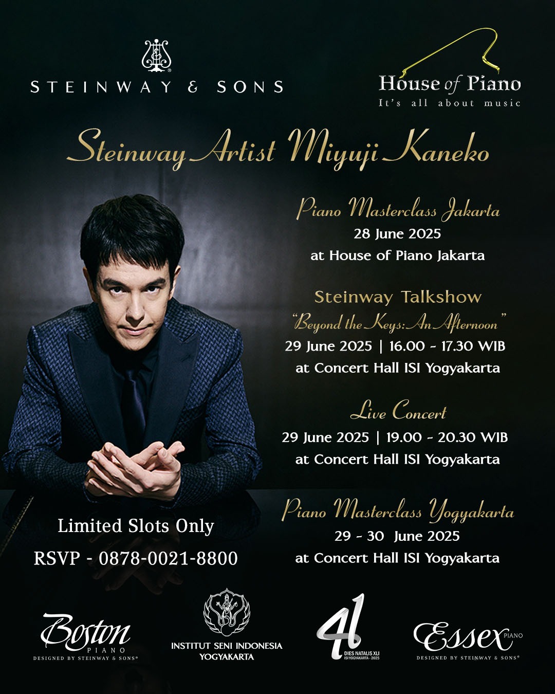 Kolaborasi ISI Yogyakarta, Steinway & Sons dan House of Piano Hadirkan Miyuji Kaneko di Concert ...
