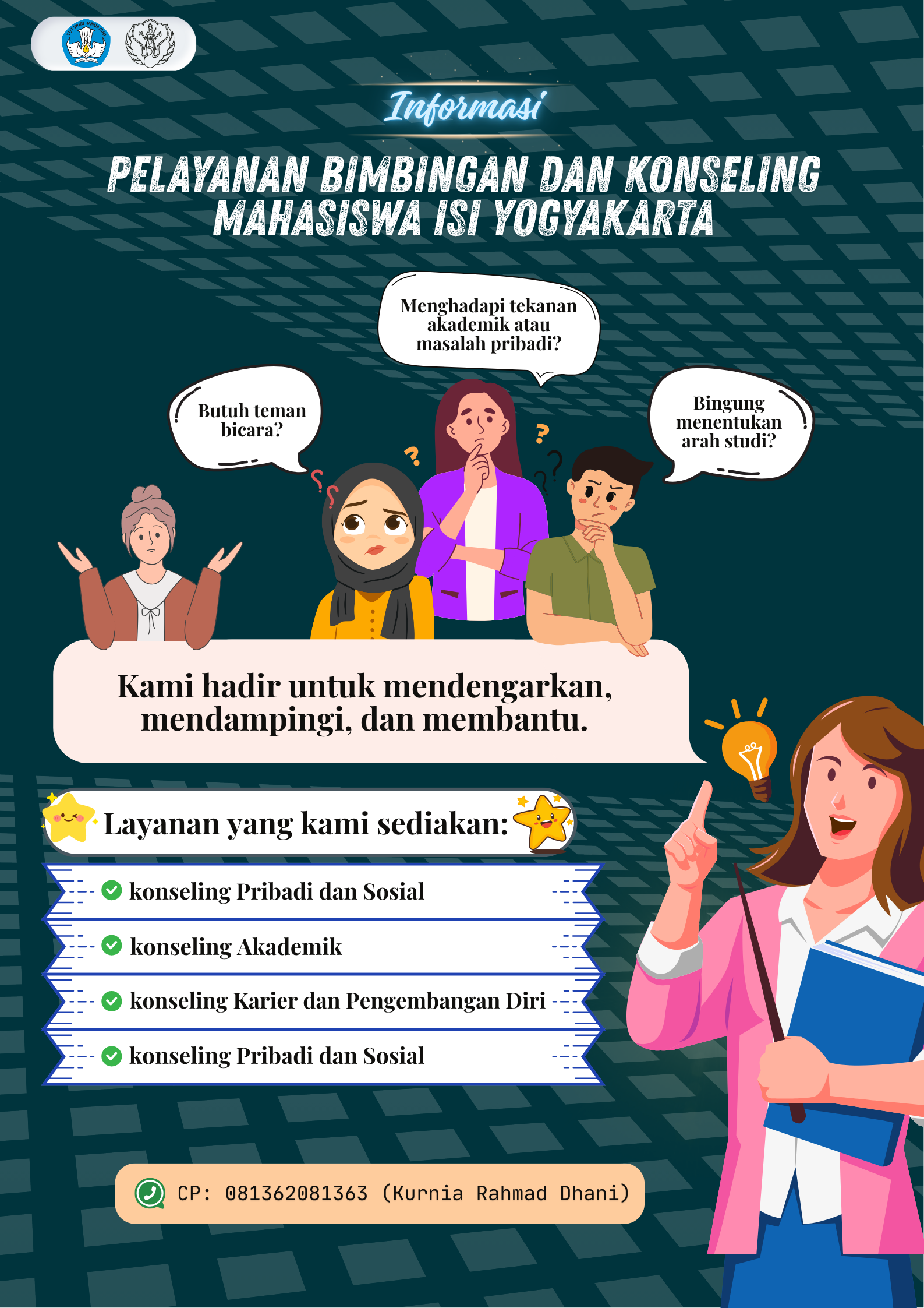 ISI Yogyakarta Hadirkan Layanan Bimbingan dan Konseling bagi Mahasiswa – ISI Jogja | ISI Yogyakarta