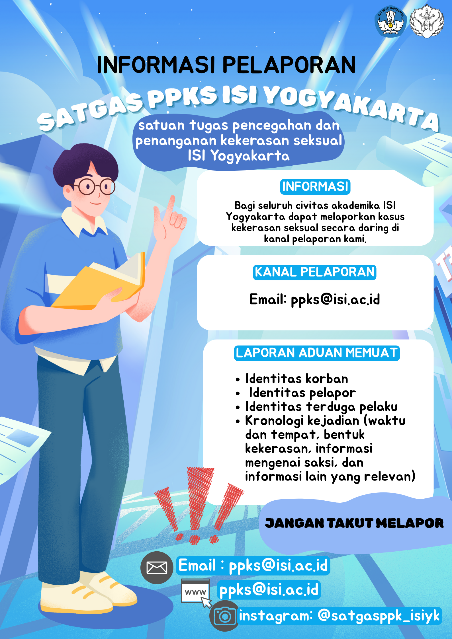 ISI Yogyakarta Sediakan Kanal Daring untuk Laporan Kasus Kekerasan Seksual – ISI Jogja | ISI ...